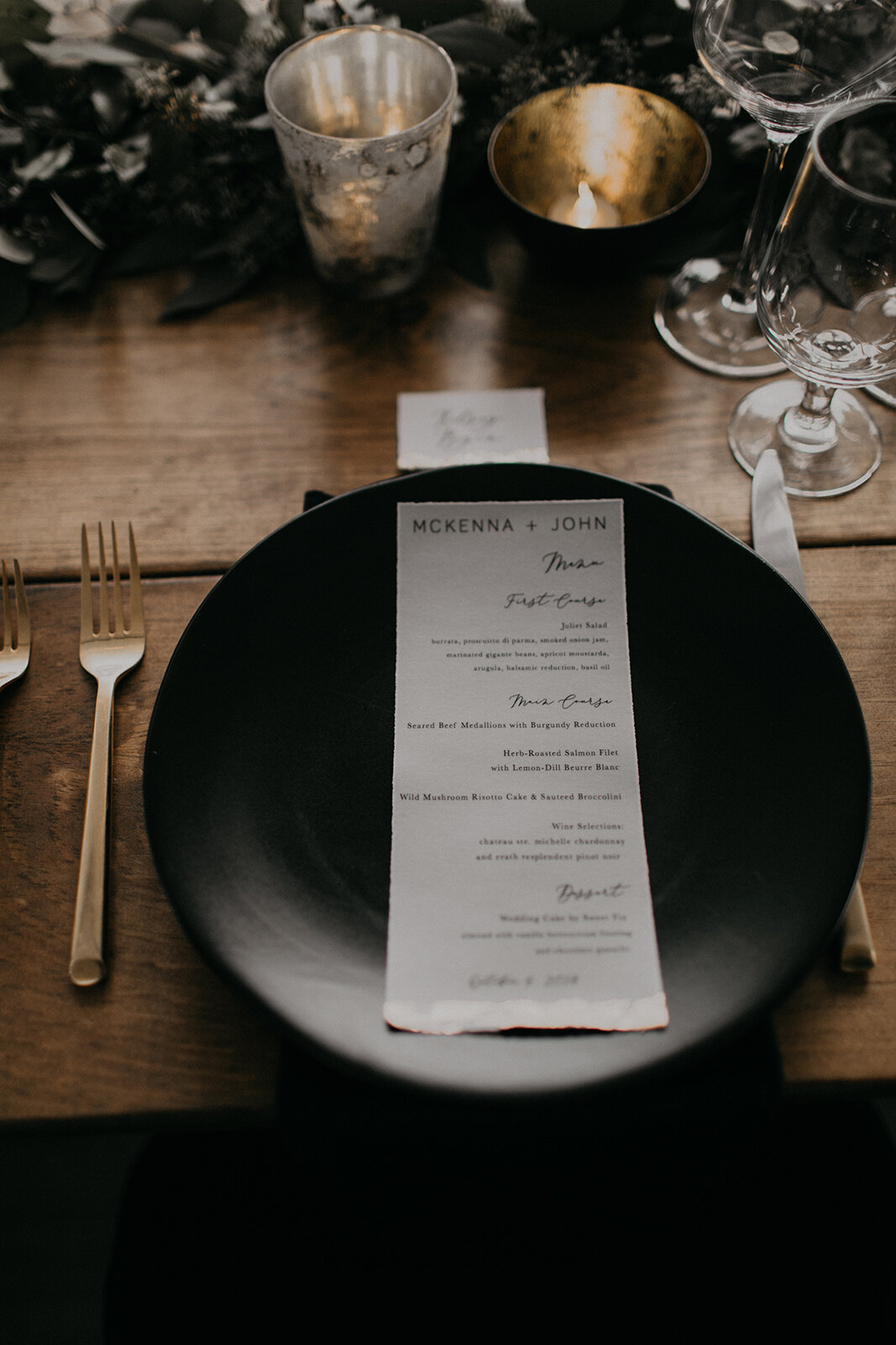 Moody & Modern Dinner Party Wedding // Richmond, VA // McKenna + John ...